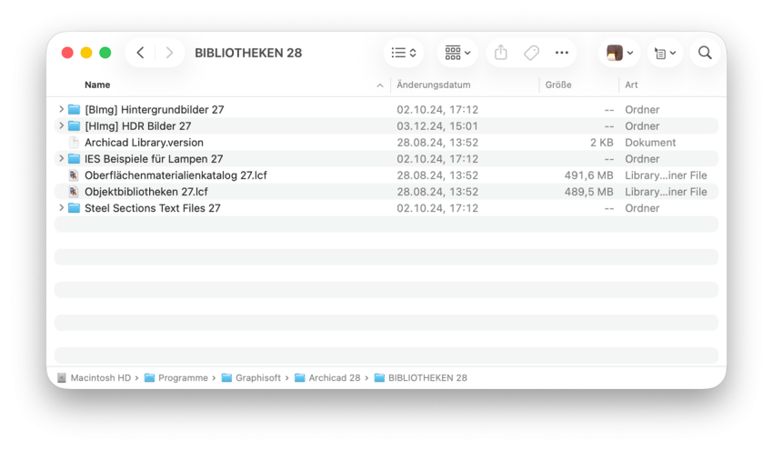 Globale Bibliothek vs. monolithische Bibliothek ab Archicad 28/29