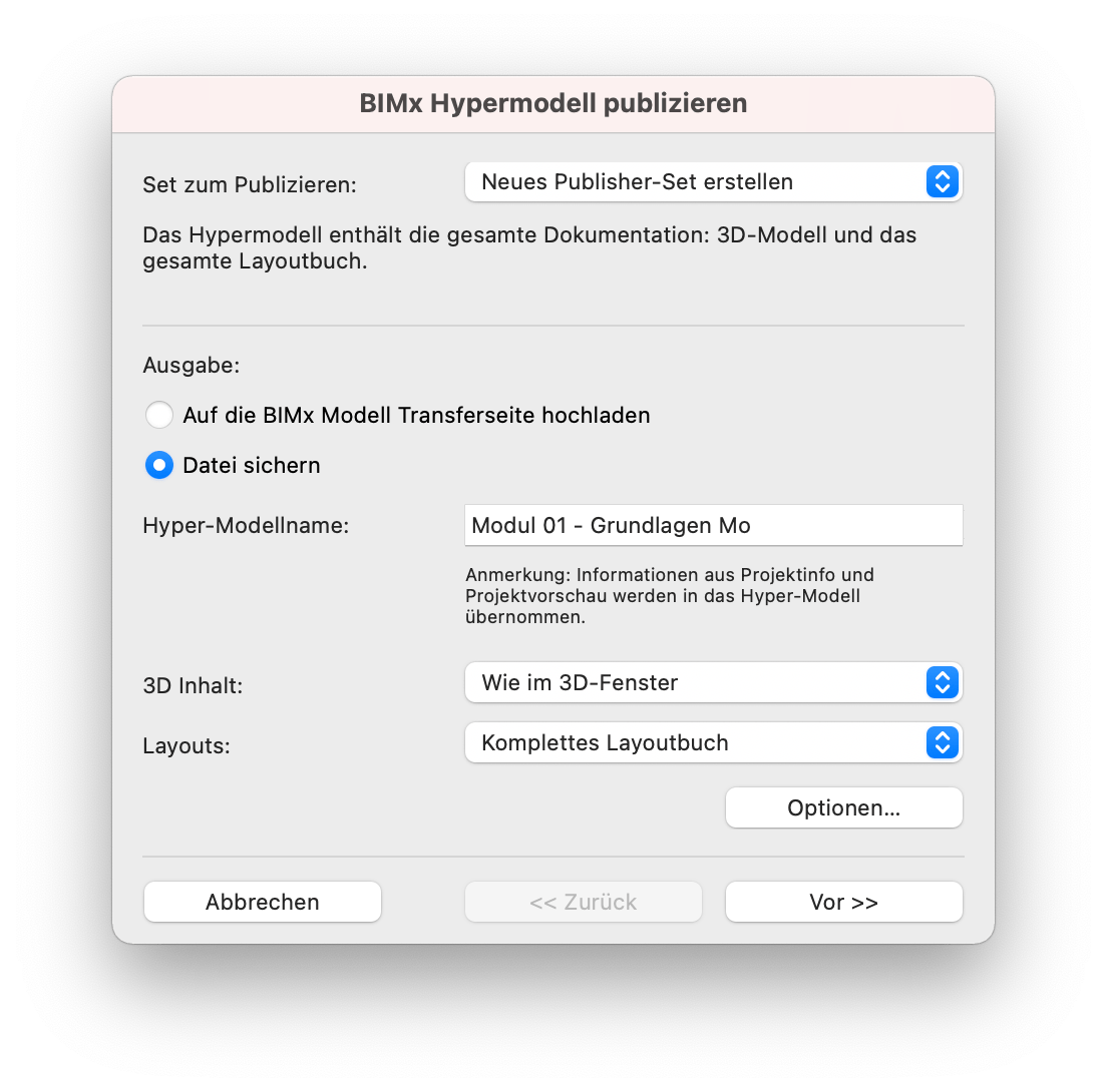 Wie erstelle ich ein BIMx Hyper-Modell? · Graphisoft Center West