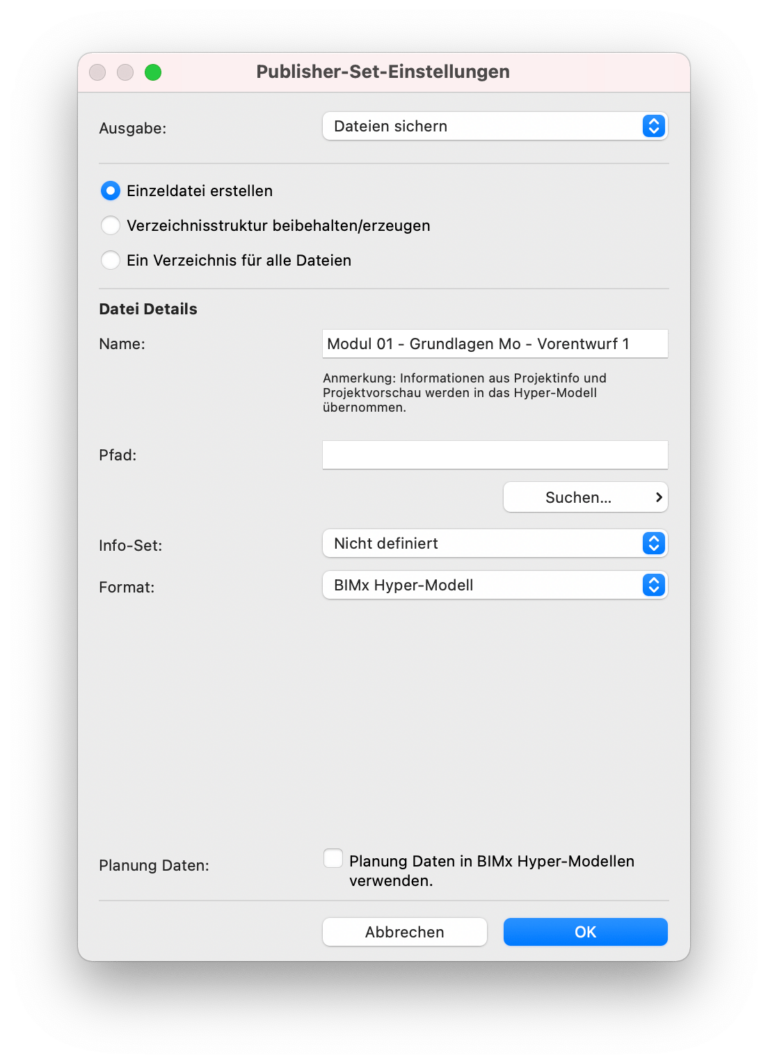 Wie erstelle ich ein BIMx Hyper-Modell? · Graphisoft Center West